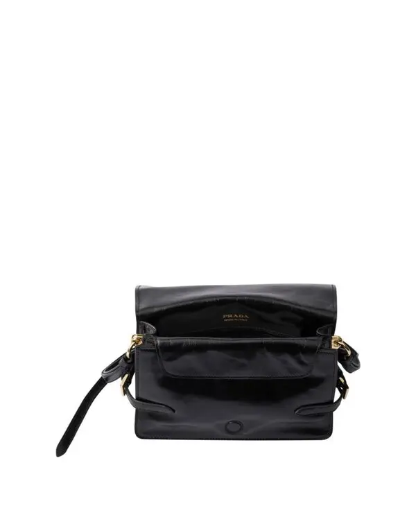 Prada Leather Shoulder Bag - Black
