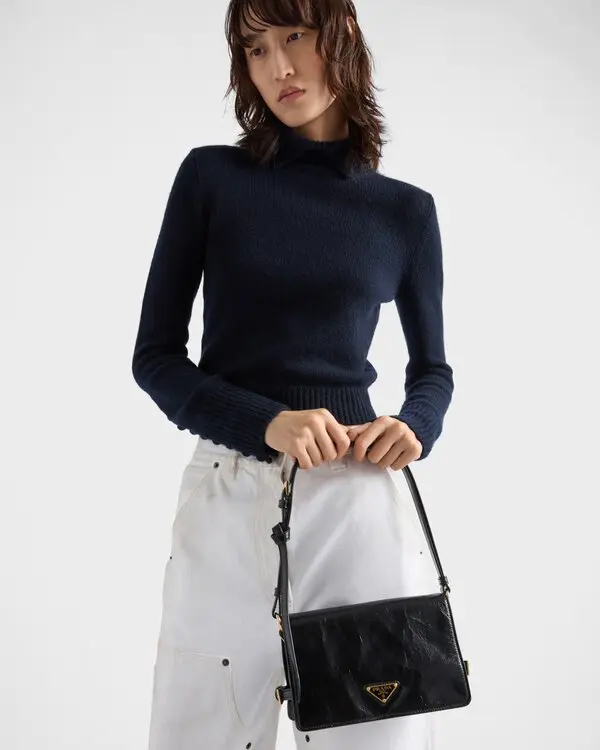 Prada Leather Shoulder Bag - Black