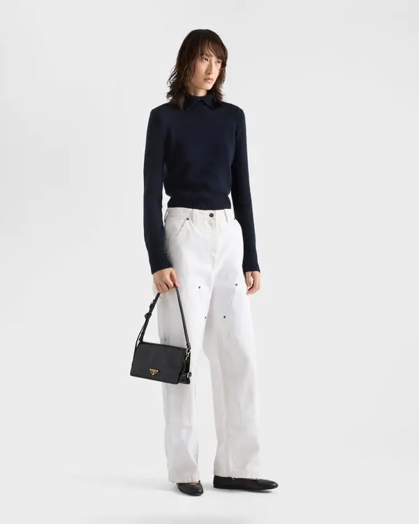 Prada Leather Shoulder Bag - Black