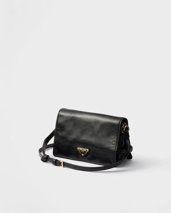 Prada Leather Shoulder Bag - Black