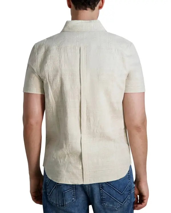 Karl Lagerfeld Paris Textured Short Sleeve Woven Shirt