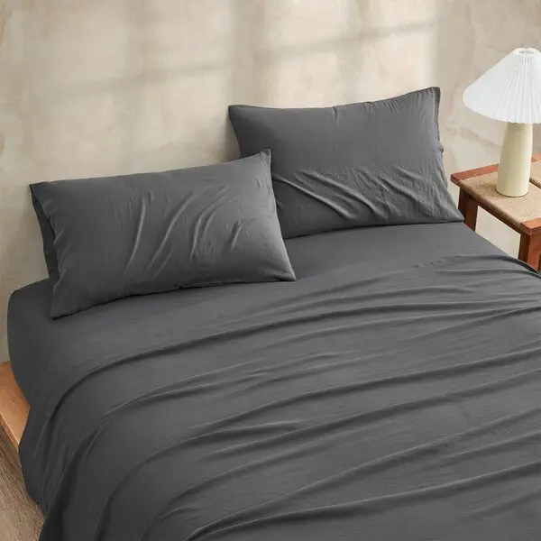 UGG Devon Microfiber Sheet Set, Queen - Charcoal