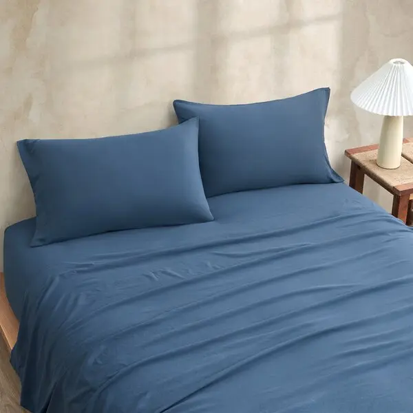 UGG Devon Microfiber Sheet Set, Queen - Pacific Blue