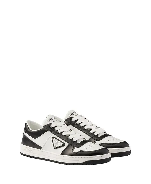 Prada Downtown Perforated Leather Sneakers