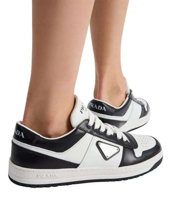 Prada Downtown Perforated Leather Sneakers