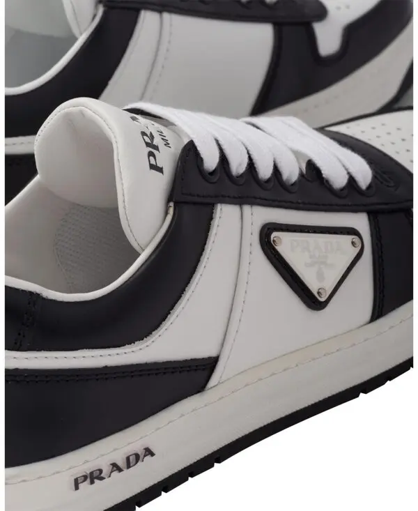 Prada Downtown Perforated Leather Sneakers