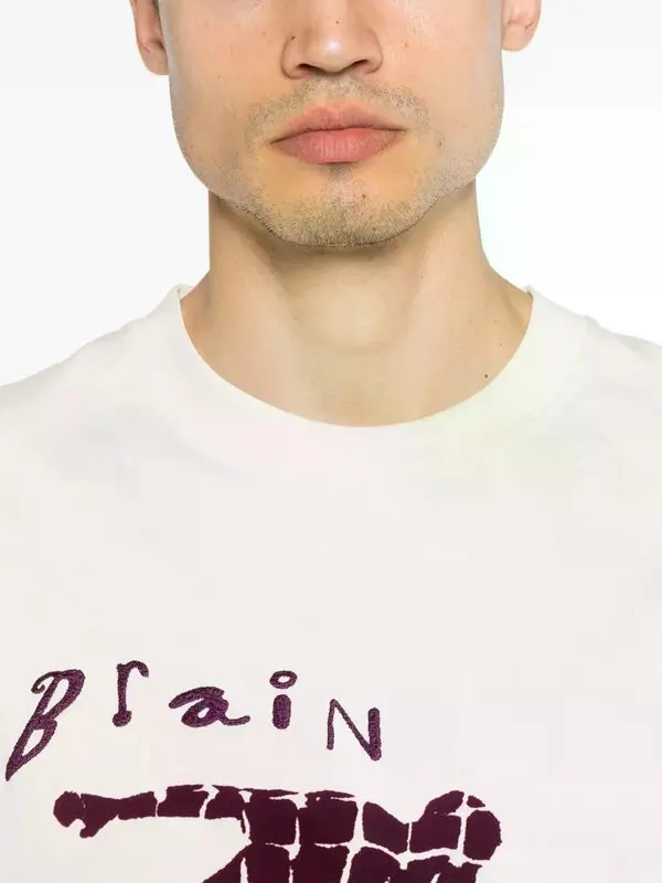 Adidas X Brain Dead Flocked-logo T-shirt