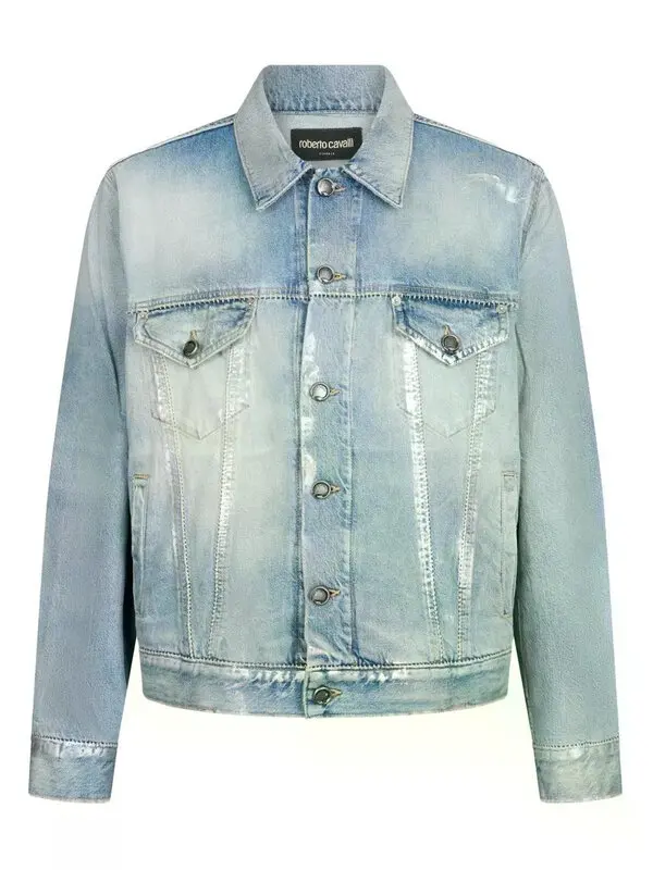 Roberto Cavalli Distressed Denim Jacket