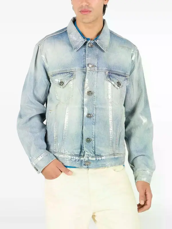 Roberto Cavalli Distressed Denim Jacket