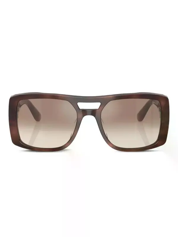 Brunello Cucinelli Square-frame Sunglasses - Brown