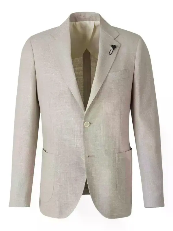 LARDINI Basketweave Blazer - Neutrals