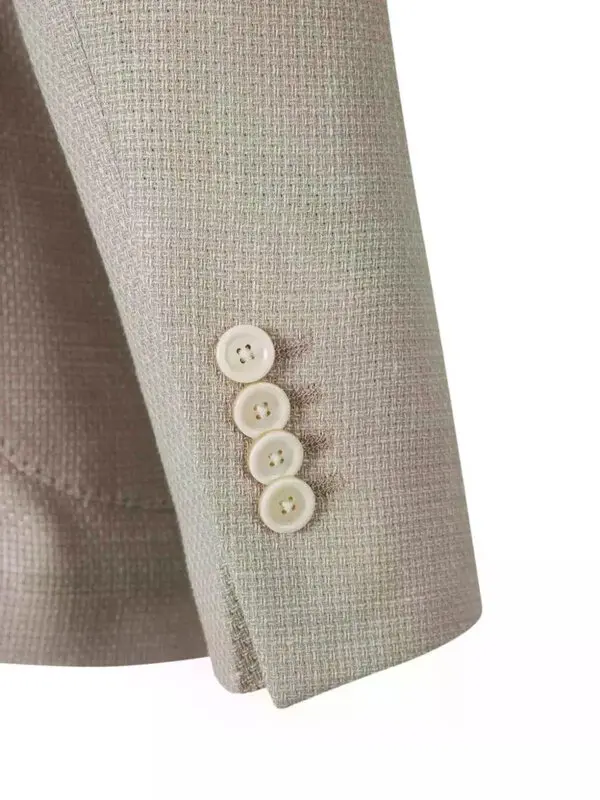 LARDINI Basketweave Blazer - Neutrals
