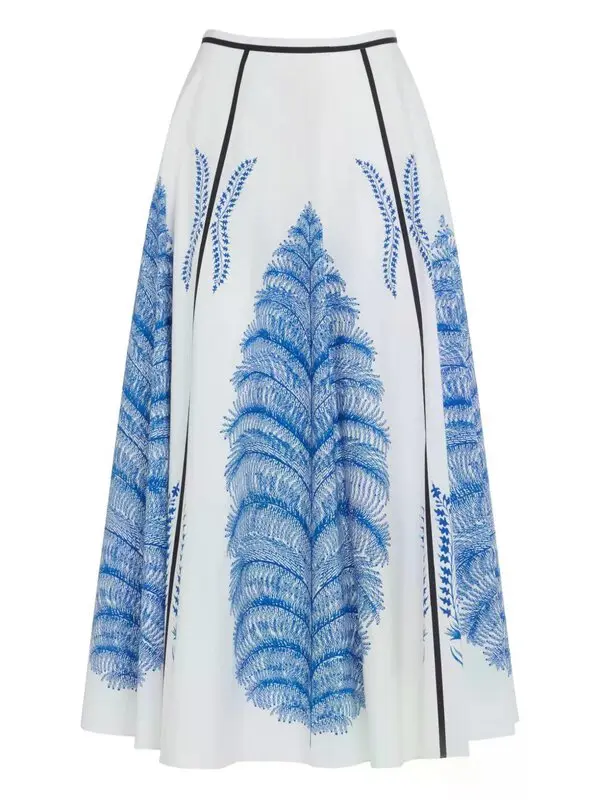 Giambattista Valli Graphic-print Midi Skirt - White