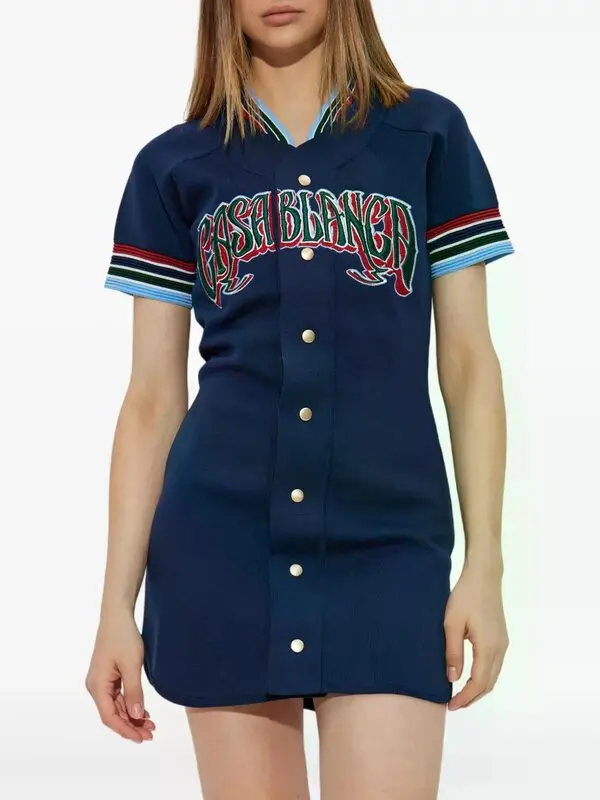 Casablanca Baseball Mini Dress