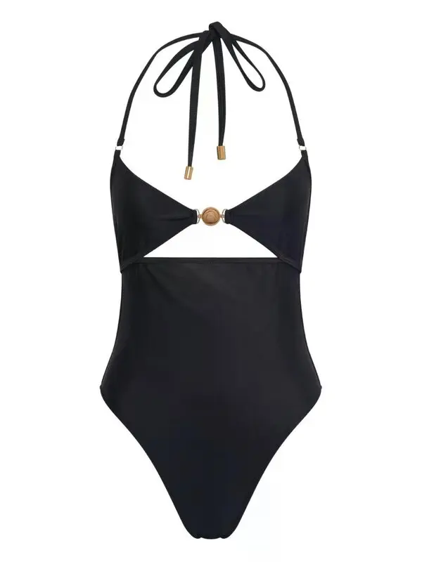 MARINE SERRE Jersey Swimsuit - Black