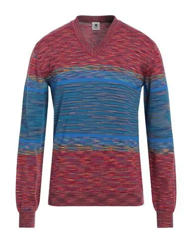 Missoni Wool V-neck Lightweight Knit Sweater - Red