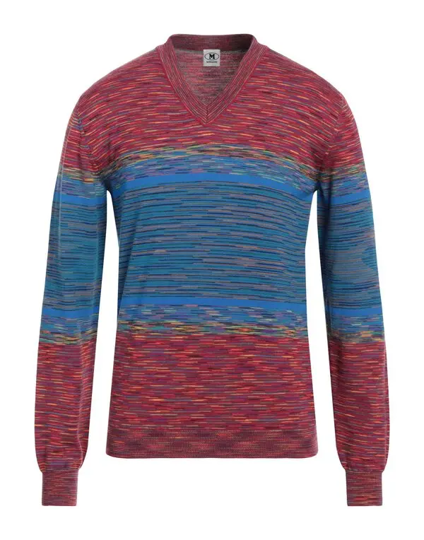 Missoni Wool V-neck Lightweight Knit Sweater - Red