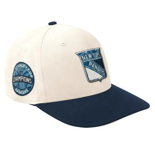STARTER New York Rangers Blue Wave Classic Adjustable Cap - Cream