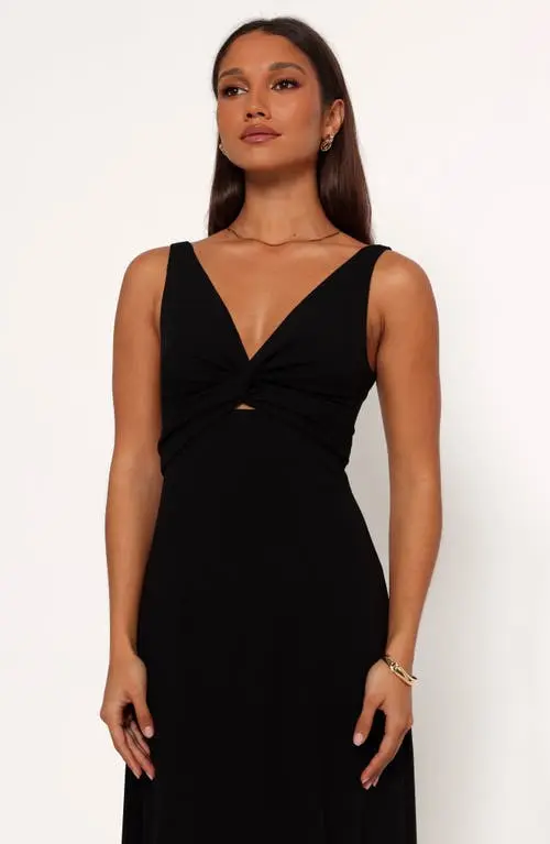 PETAL & PUP Archer Fit & Flare Midi Dress - Black