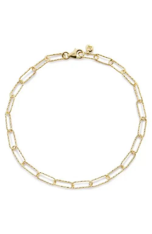 Monica Vinader Alta Textured Chain Link Bracelet - 14kt Solid Gold