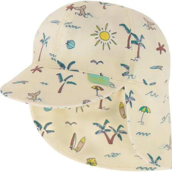 UV SKINZ Everyday Flap Hat - Yellow Tropical Trip