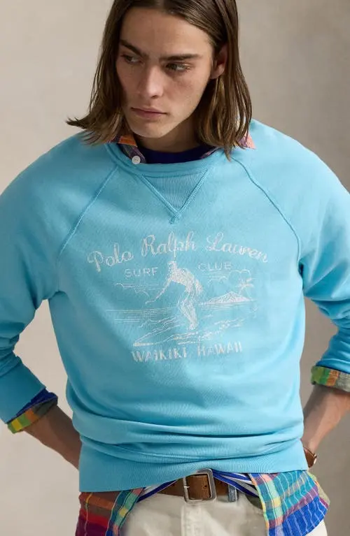 Ralph Lauren Surf Club Graphic Sweatshirt In Neptune - 60% Off