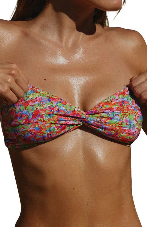BRIGHT SWIMWEAR Nia Bandeau Bikini Top - Flashdance Neon
