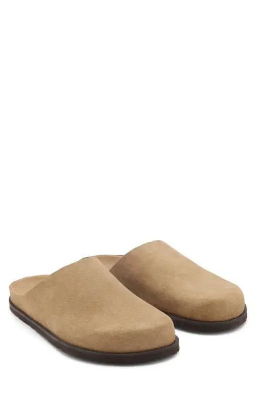 Mango Suede Clogs - Beige