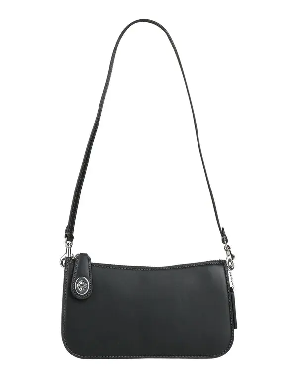 COACH Leather Baguette Bag With Detachable Strap