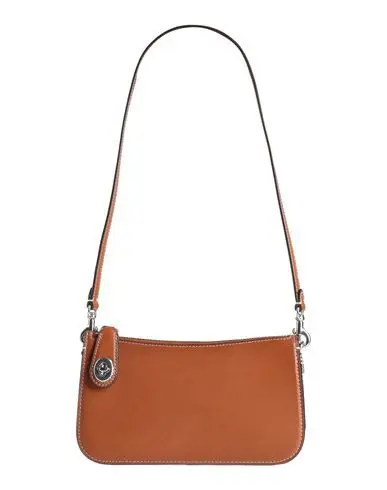COACH Leather Baguette Bag With Detachable Strap