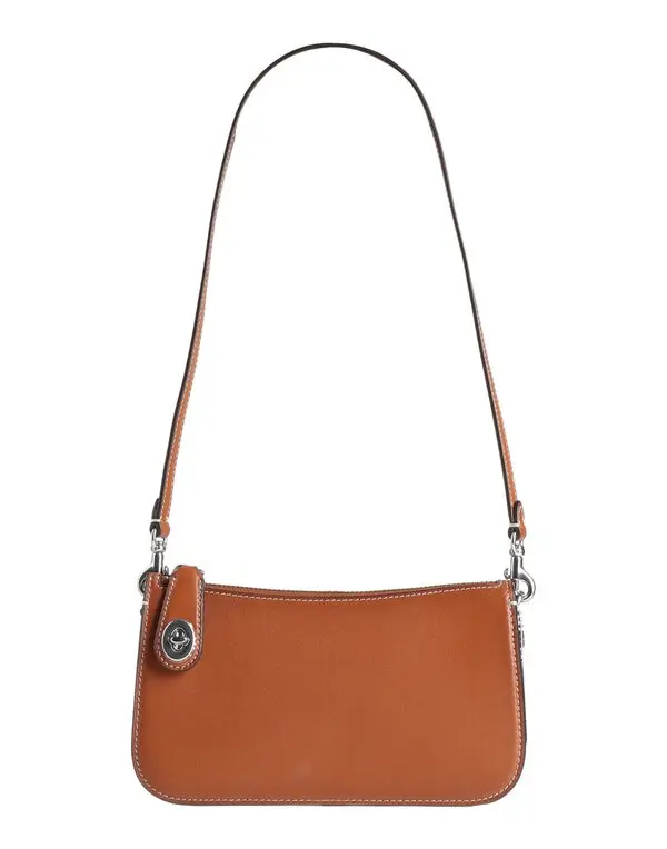 COACH Leather Baguette Bag With Detachable Strap