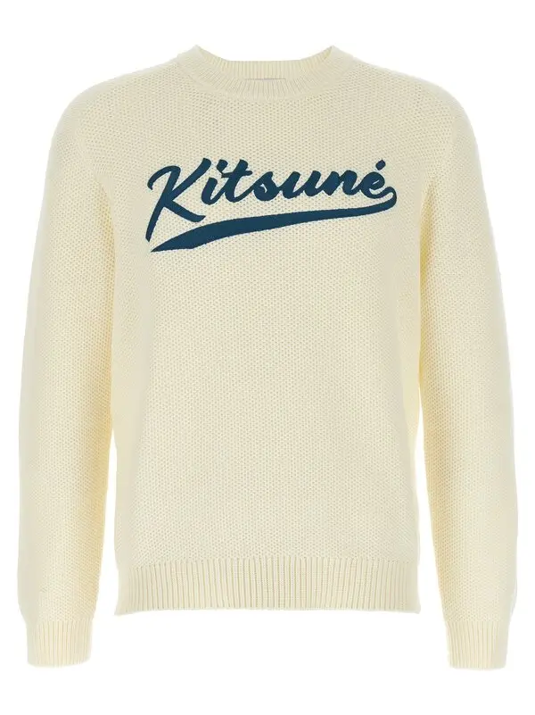 Maison Kitsuné Kitsune Varsity Sweater - White