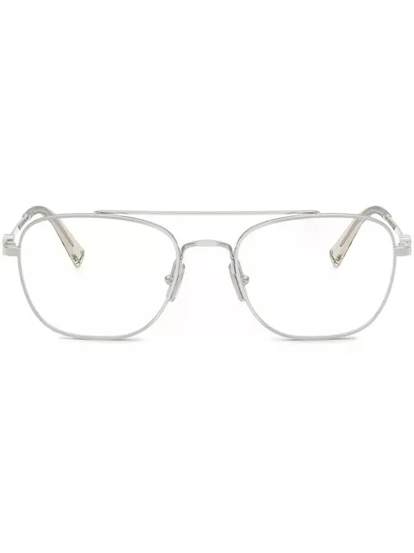 Miu Miu Square Frame Glasses - Silver