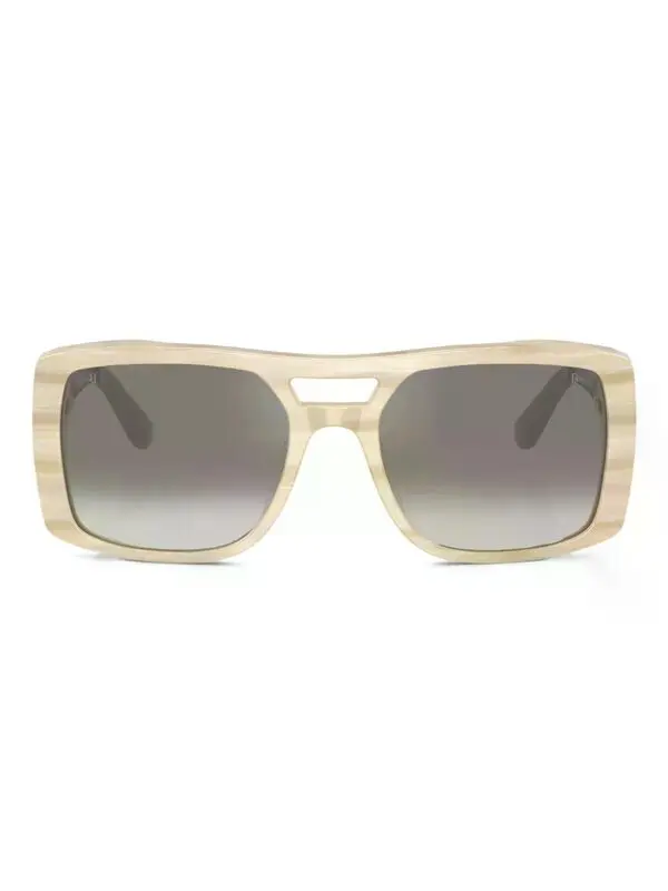 Brunello Cucinelli Square Frame Sunglasses - Neutrals