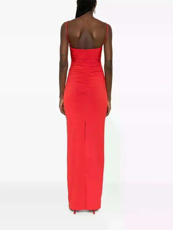 nissa red dress Open-back embellished maxi dress | RS14746