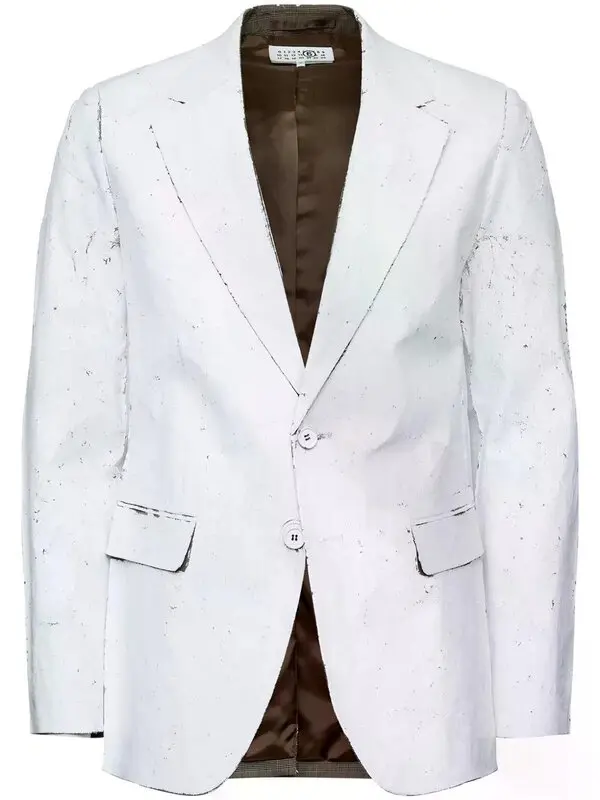 MAISON MARGIELA Coated-finish Blazer - White