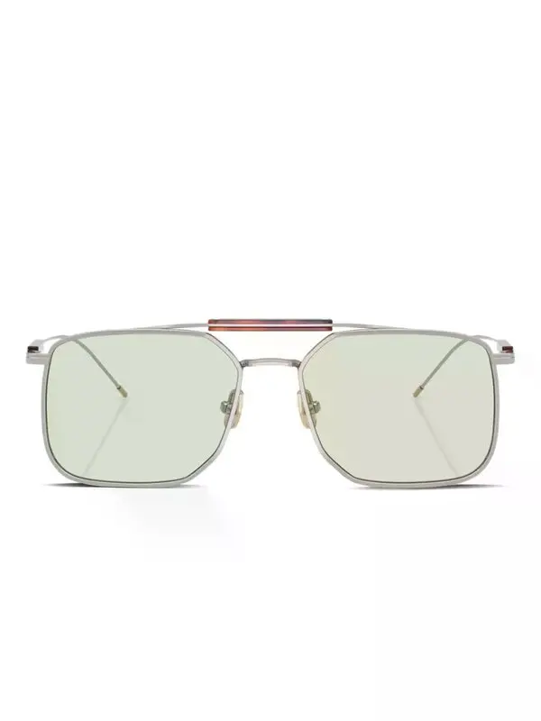 Brunello Cucinelli Square Frame Sunglasses - Silver