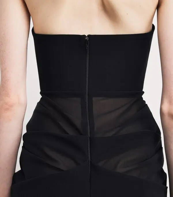 Alex Perry Stretch-mesh Strapless Mini Dress