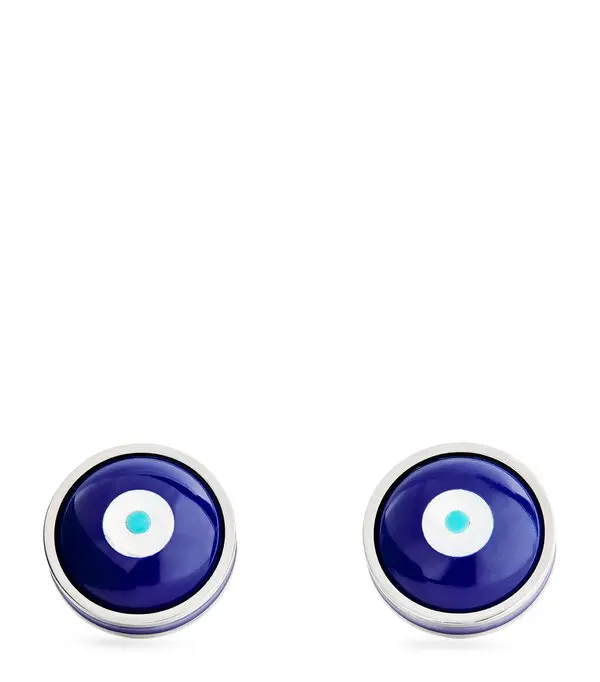Tateossian Milos Evil Eye Cufflinks - Blue