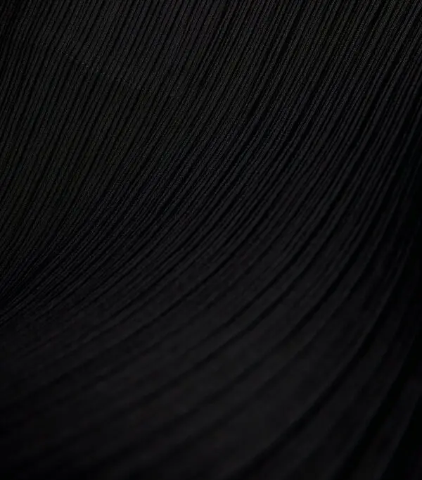 Issey Miyake Hatching Bottoms Pleated Maxi Skirt - Black
