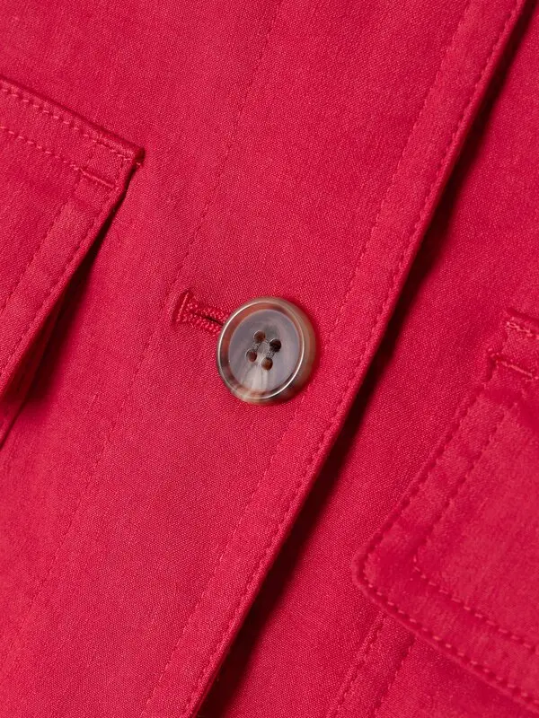 Theory Linen-blend Collared Jacket