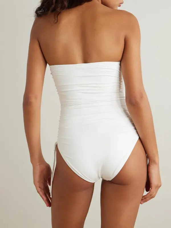 Melissa Odabash Sydney Strapless Swimsuit - White