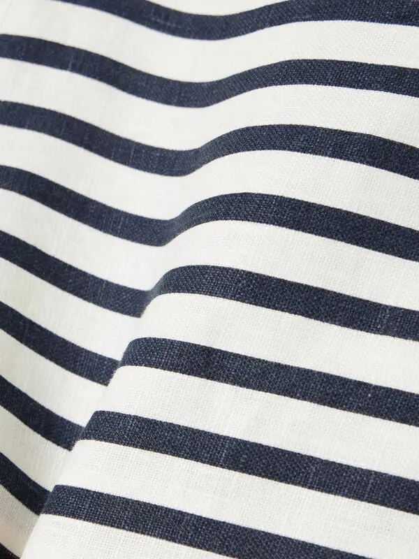 Faithfull The Brand Lila Striped Linen Shorts - Blue