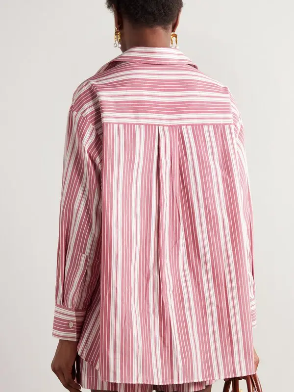 Faithfull The Brand Capri Striped Cotton Shirt