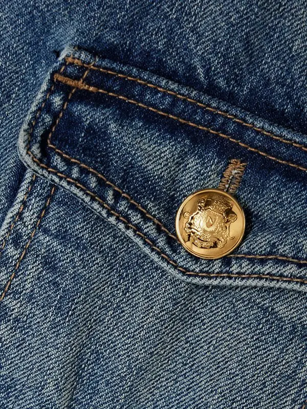 NILI LOTAN Geraldine Denim Military Jacket