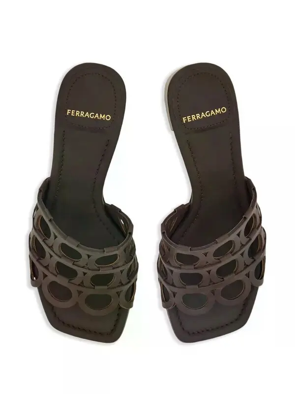 FERRAGAMO Gancini Sandals - Brown