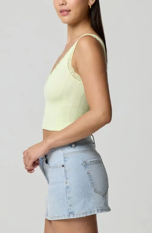 FLORENCE BY MILLS Lace Trim Crop Tank