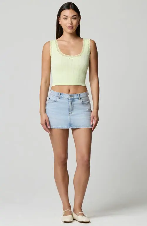 FLORENCE BY MILLS Lace Trim Crop Tank