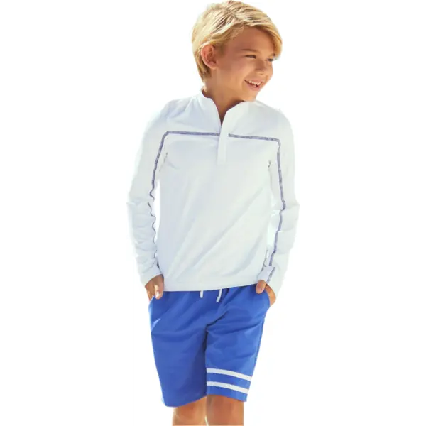 CABANA LIFE Sport Zip Top - White