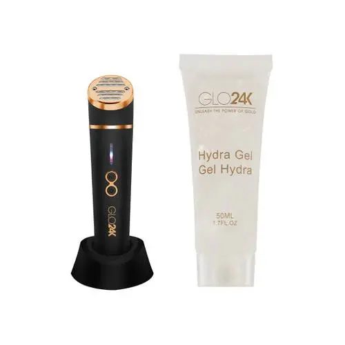GLO24K Skin Rejuvetion Beauty Device +conductive Hydra Gel - Na